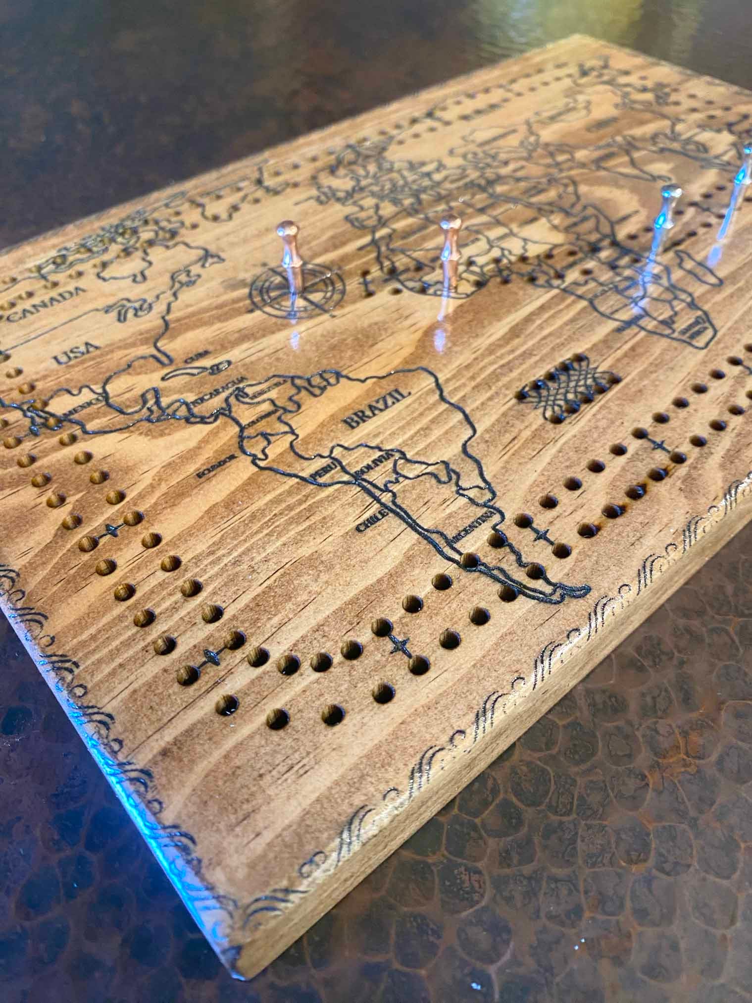 Cribbage World Map - Etsy