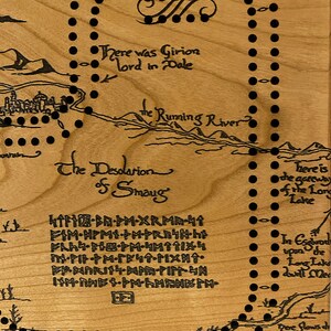 Hobbit Cribbage Thror's Map LOTR - Etsy Canada
