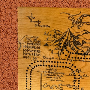 Hobbit Cribbage Thror's Map LOTR - Etsy Canada