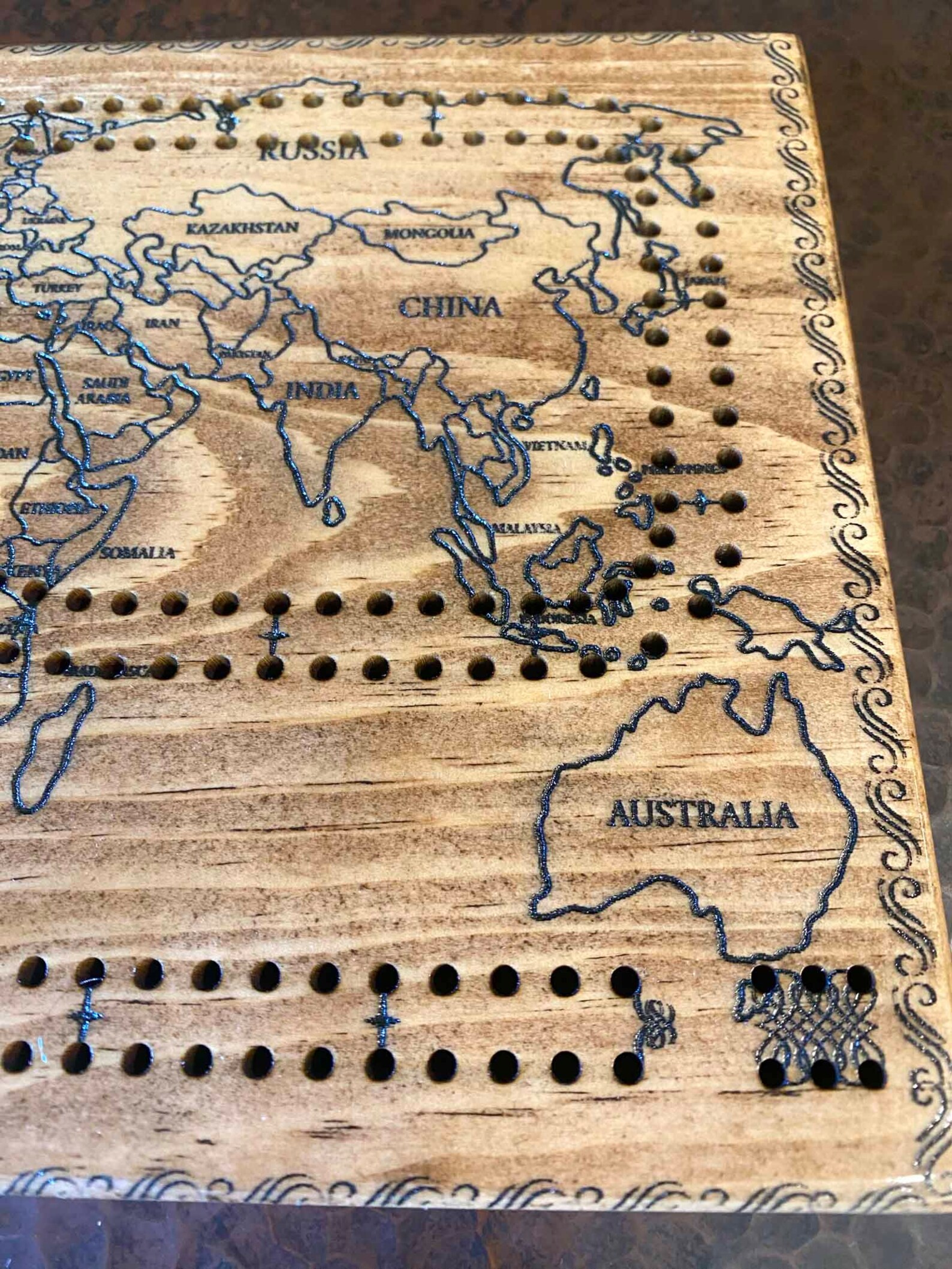 Cribbage World Map - Etsy