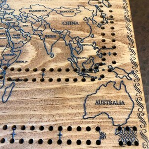 Cribbage World Map - Etsy