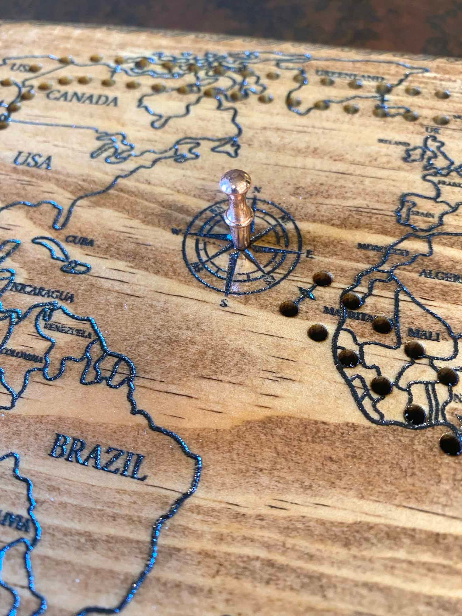 Cribbage World Map - Etsy
