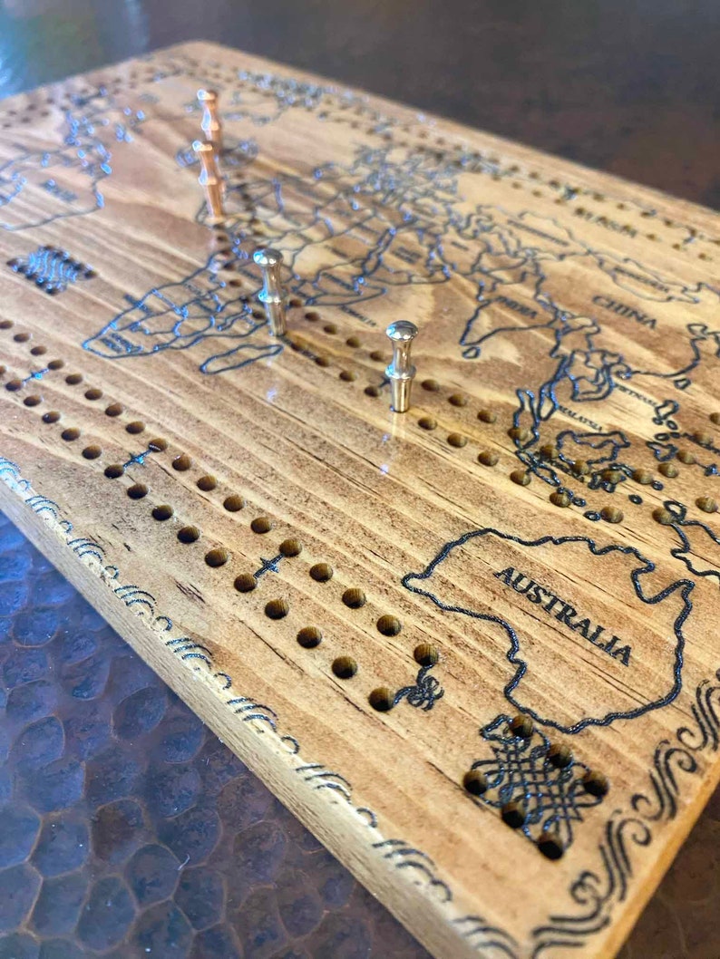 Cribbage World Map - Etsy