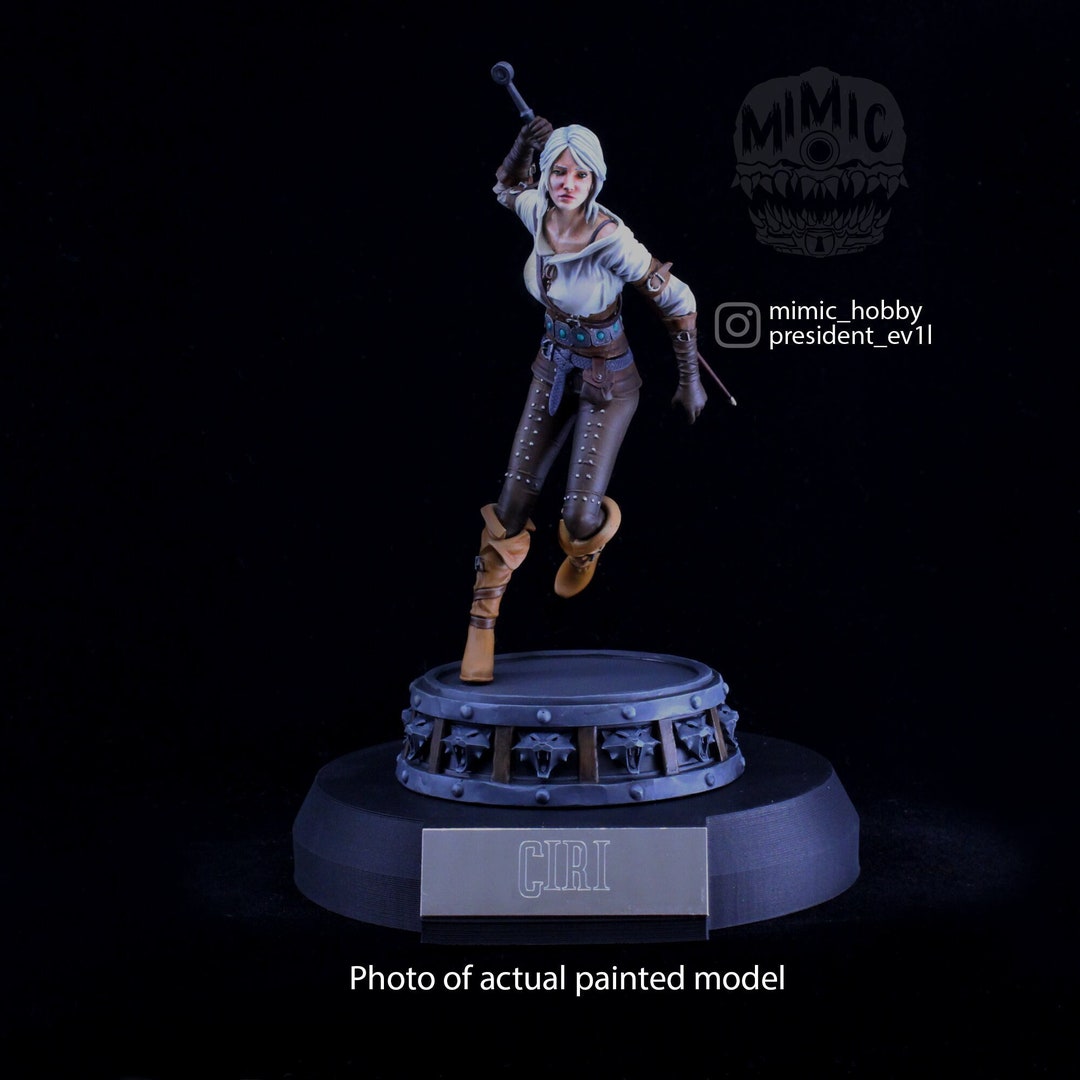 Ciri Statue or Model Kit the Witcher Figurine Hand Painted or Unpainted ...