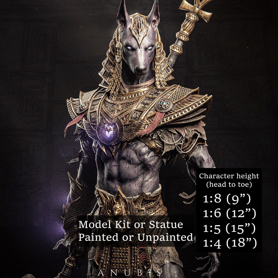 Anubis Statue or Model Kit Display Figurine Hand Painted or Unpainted ...