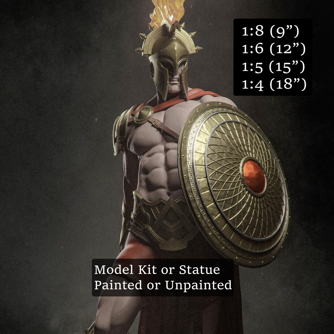 Ares Statue or Model Kit Display Figurine Hand Painted or Unpainted ...