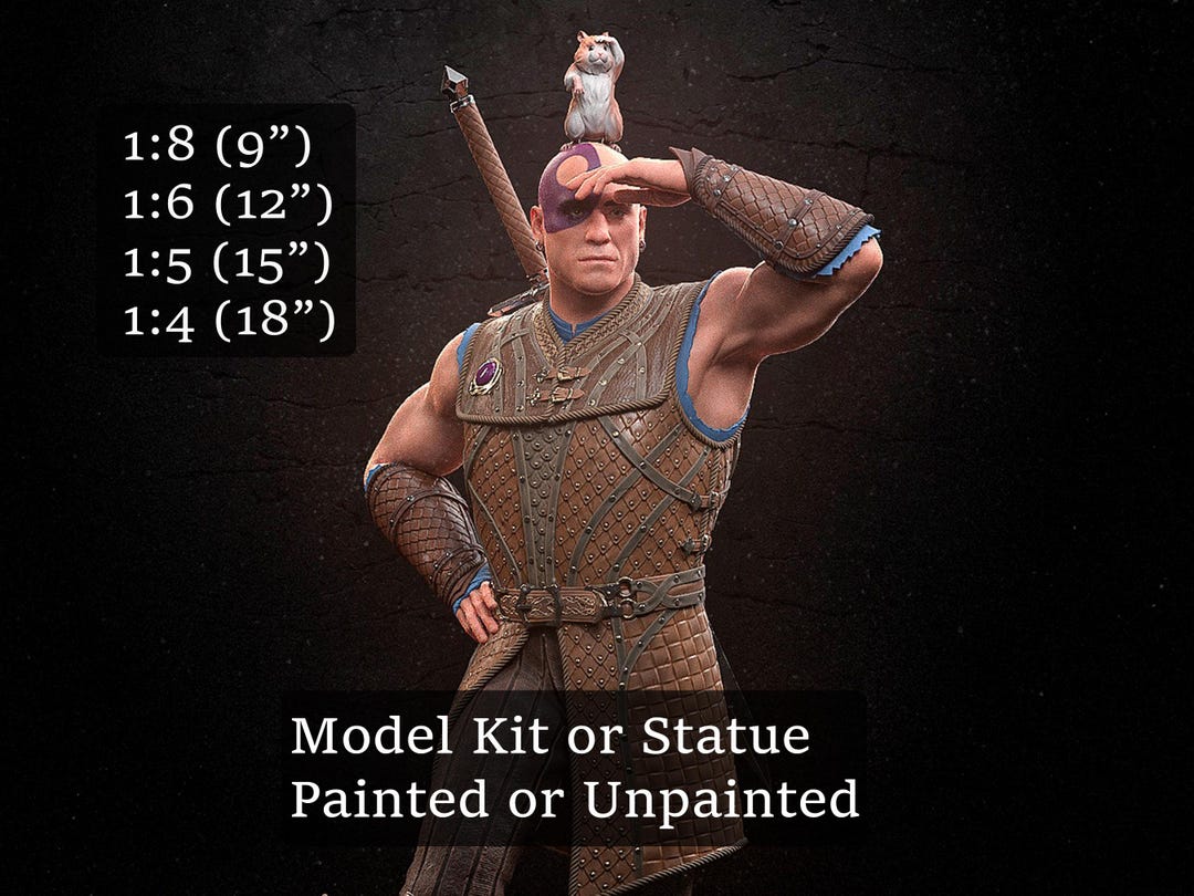 Minsc and Boo Statue or Model Kit Hand Painted or Unpainted Figurine ...