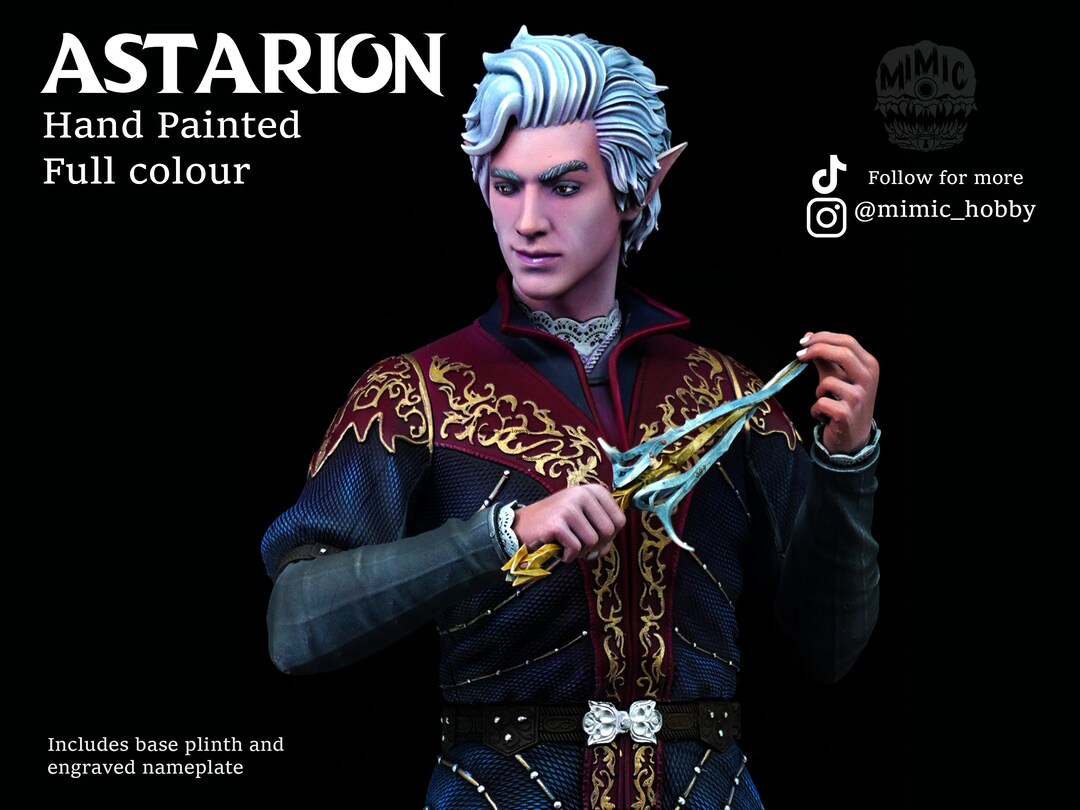 Astarion Statue or Model Kit Baldur's Gate Dnd Figurine Various Sizes ...