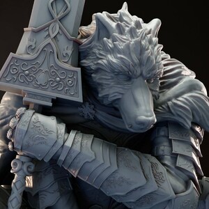 Elder Wolf Knight Statue or Model Kit - Display Figurine - Hand Painted ...
