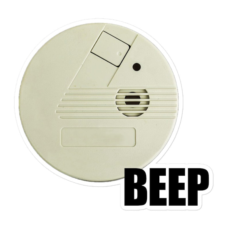 Smoke Detector Sticker - Etsy