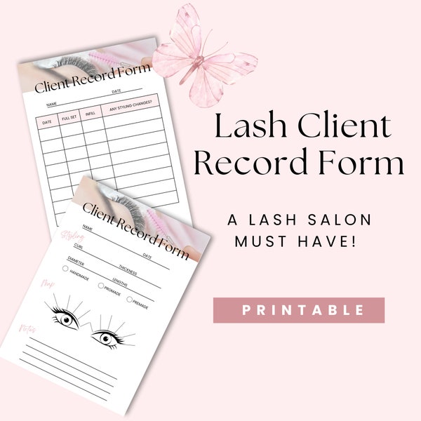 Client Record Card - Etsy UK