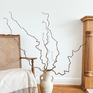 Long Twisted Hazel Branches, Corylus Twigs for Vase, Japandi Branches ...