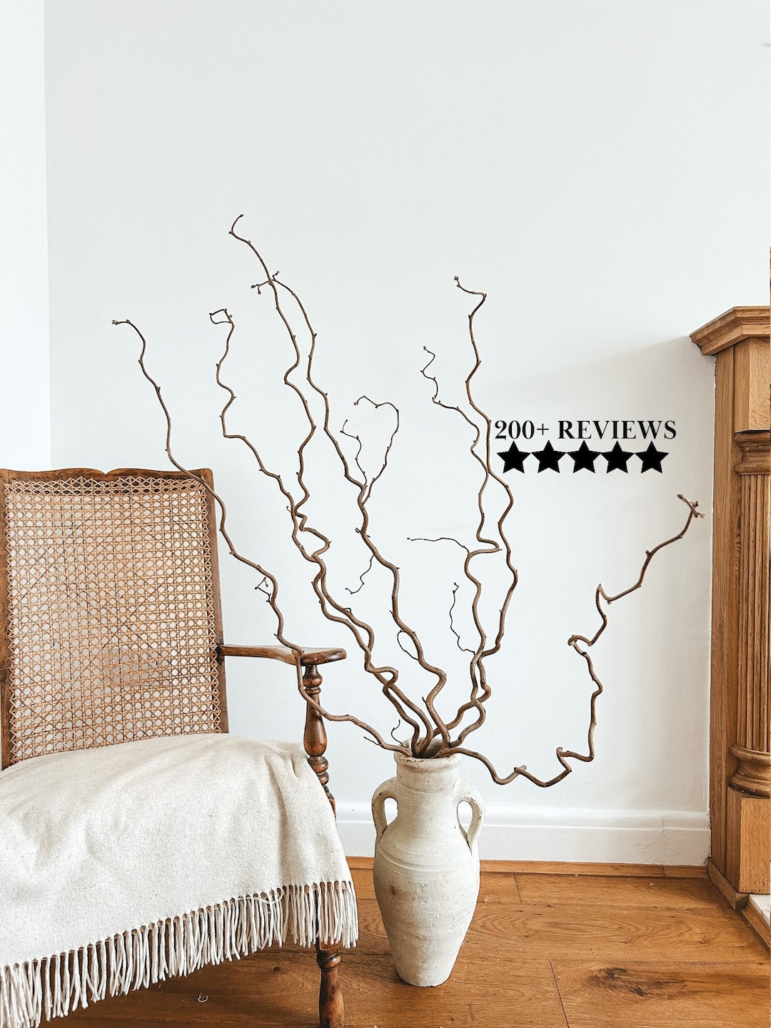 Long Twisted Hazel Branches, Corylus Twigs for Vase, Japandi Branches ...