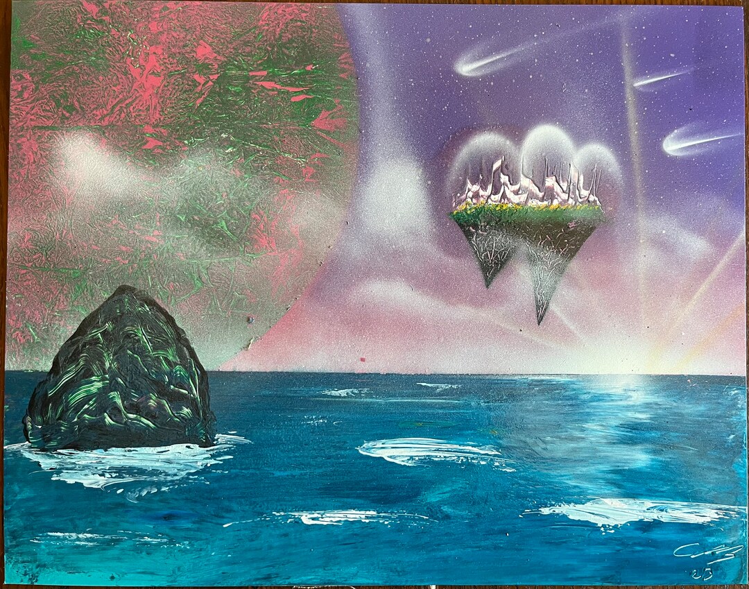 Planet/floating Island - Etsy