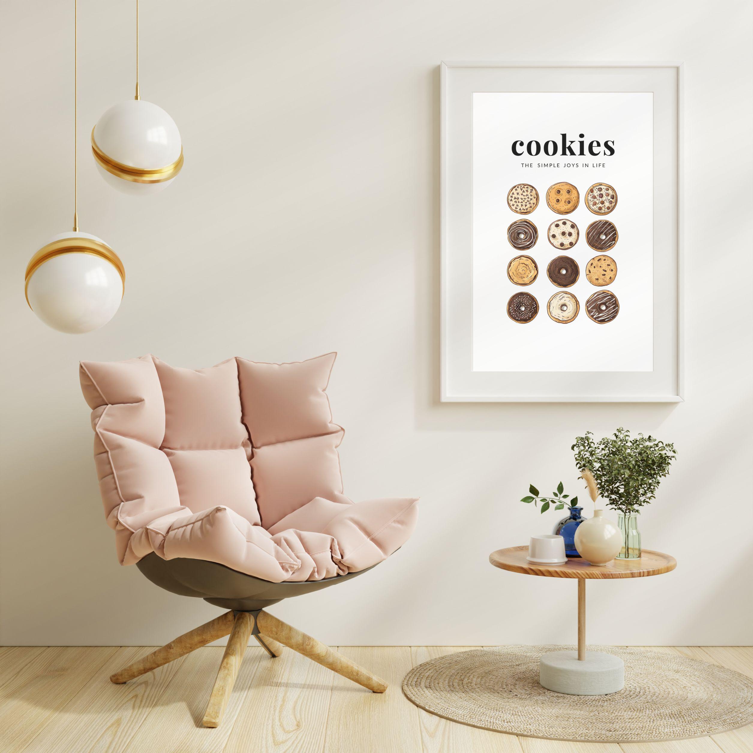 Cute Cookie Poster | Charming Baking Wall Art | Printable Baking Poster ...