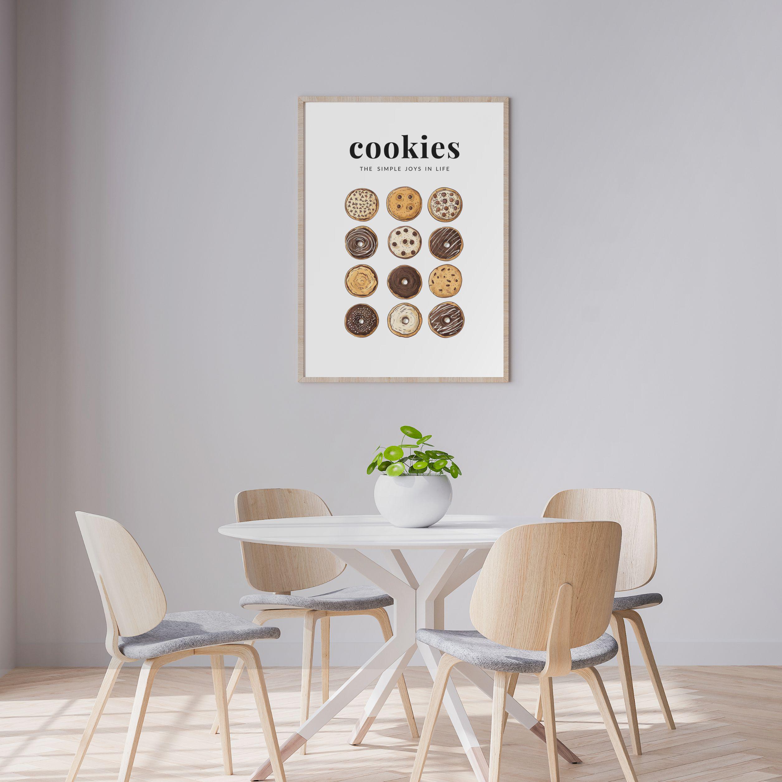 Cute Cookie Poster | Charming Baking Wall Art | Printable Baking Poster ...
