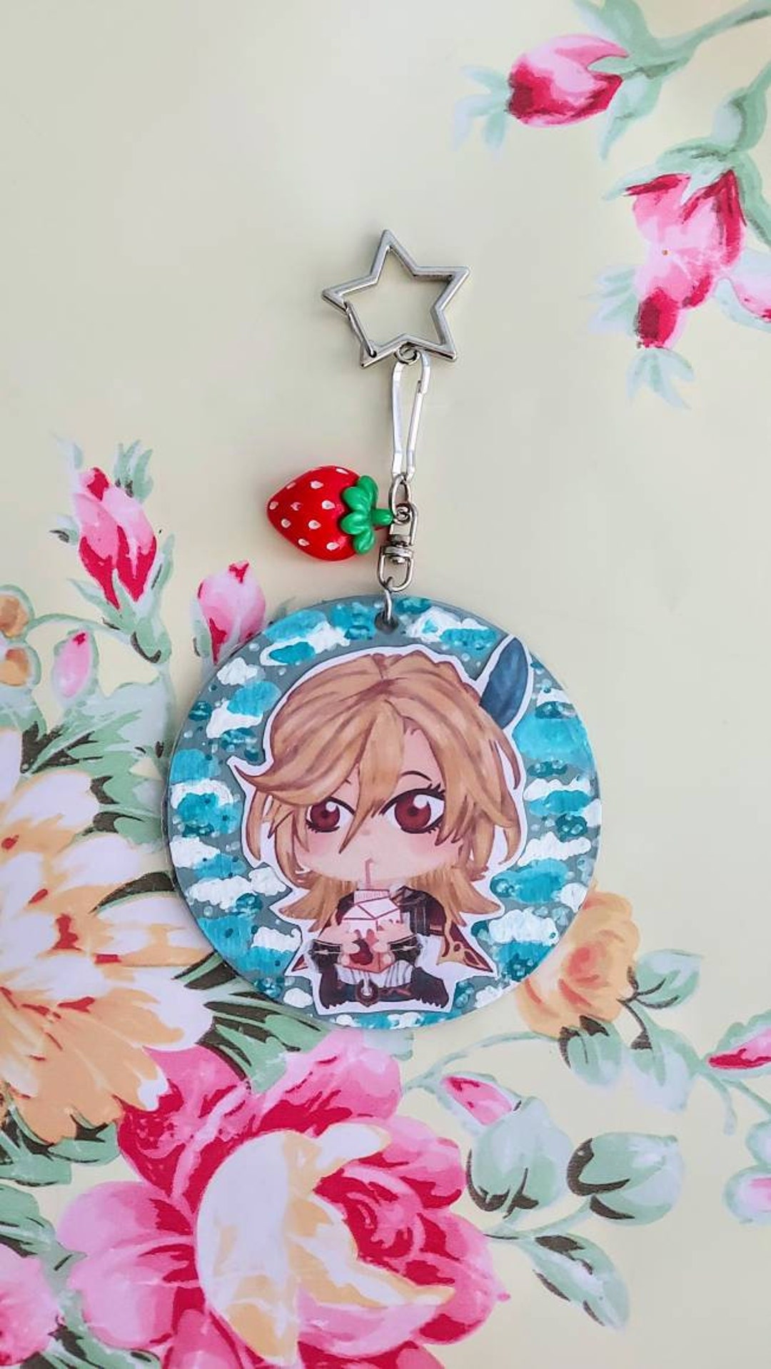 Kaveh Genshin Impact Strawberry Milk Keychain - Etsy