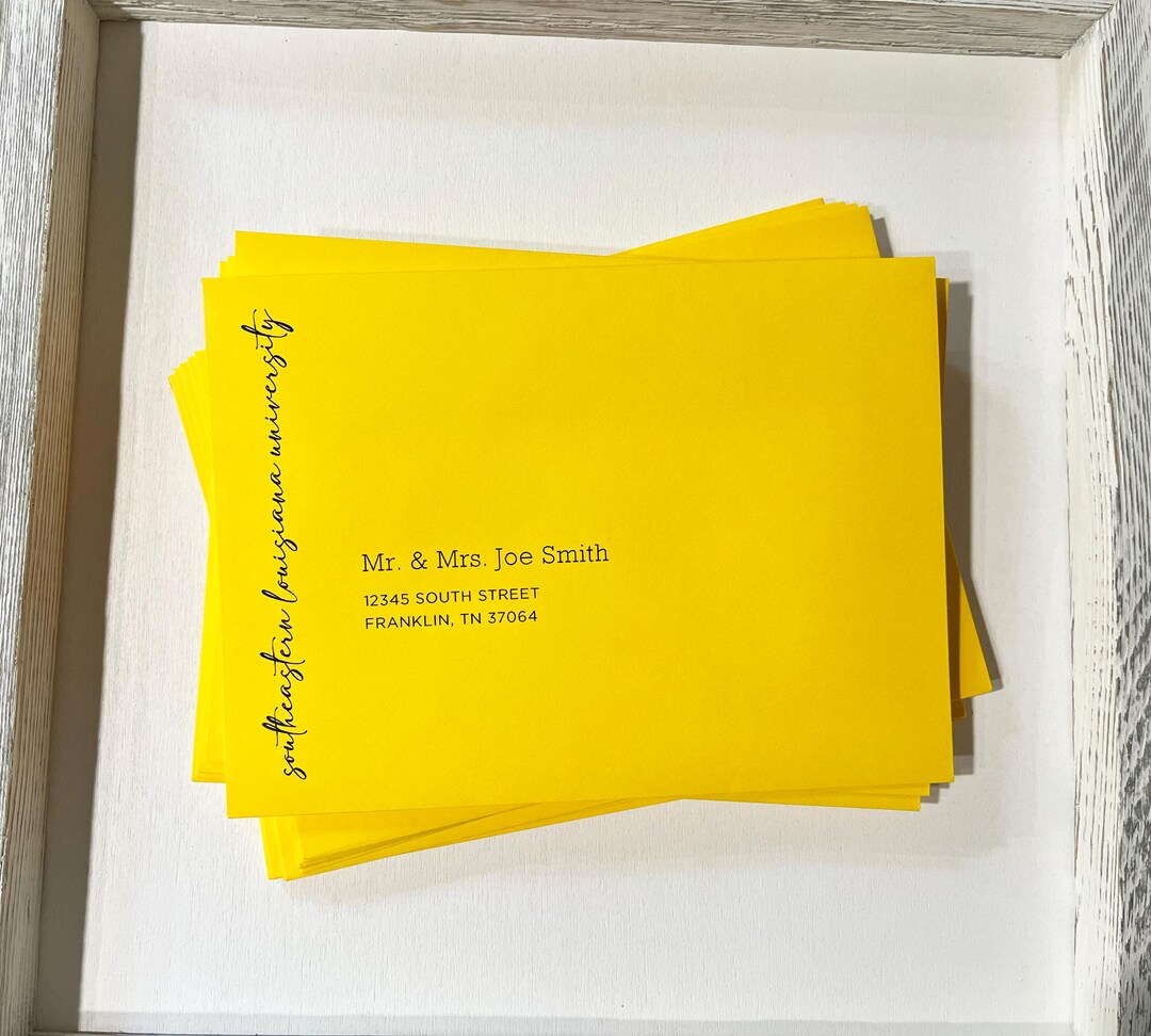 Southeastern Yellow A7 Envelopes for Graduation Announcements With ...