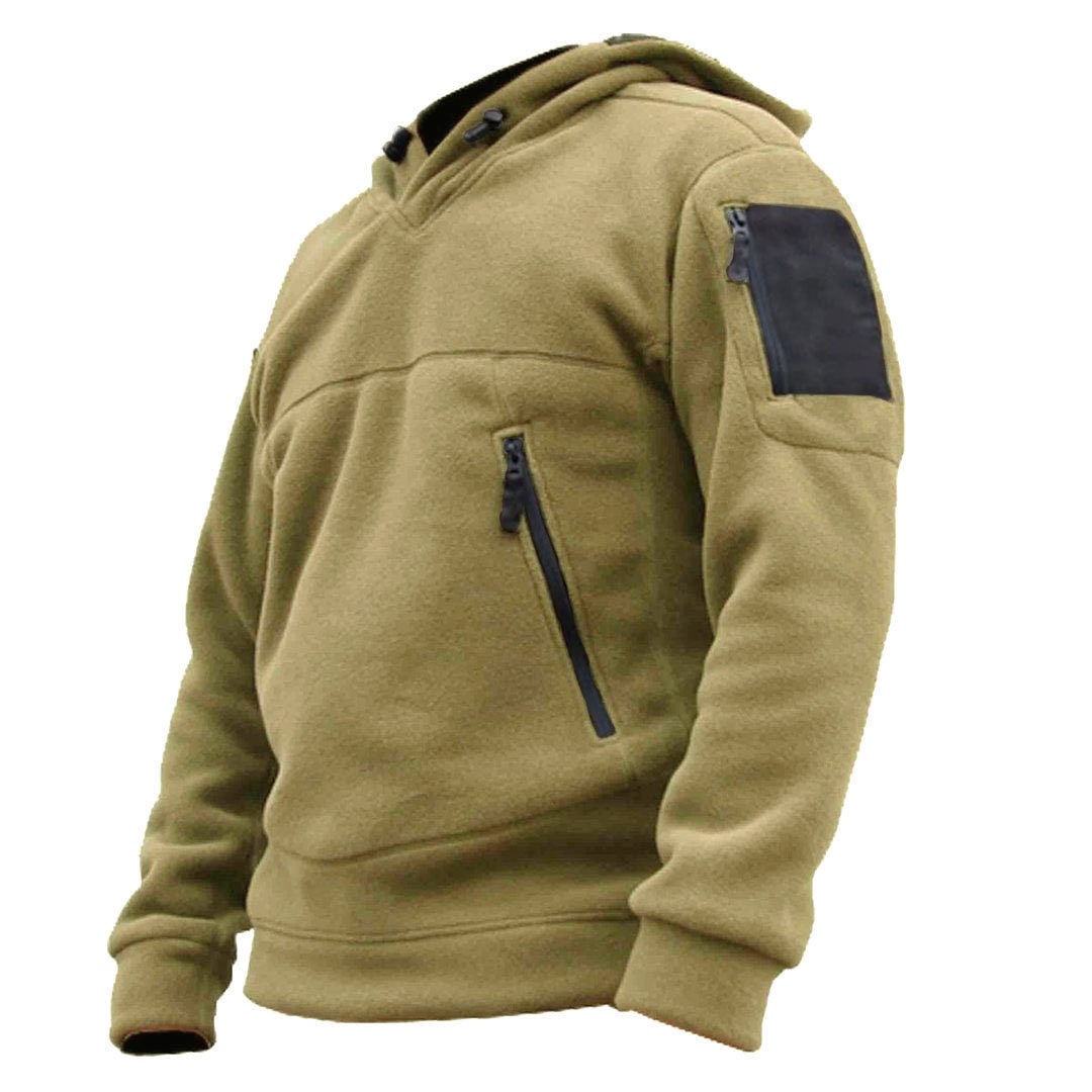 Mens Tactical Fleece Hoodie Jacket, Thermal Fleece Jacket, Tactical ...
