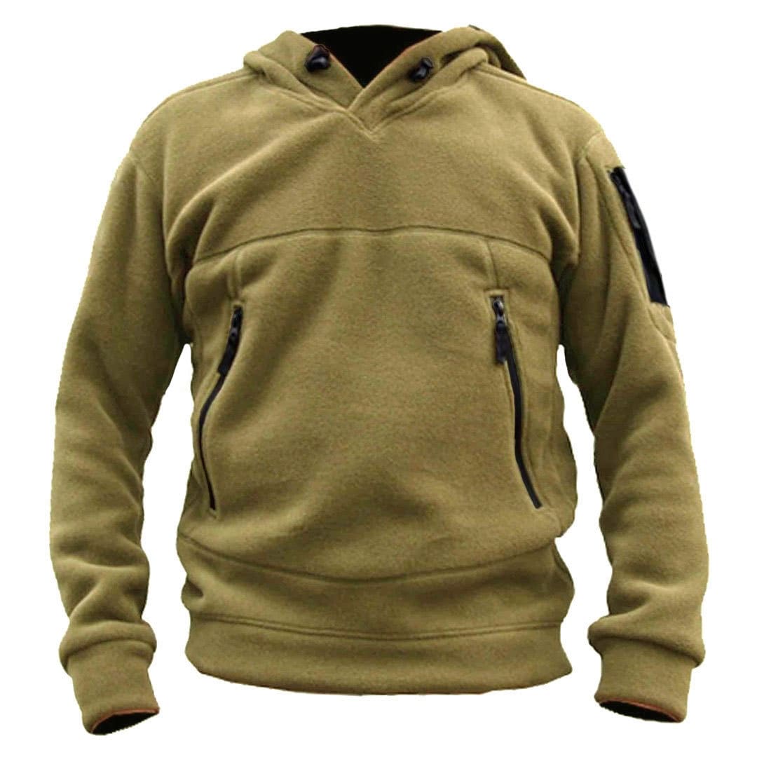 Mens Tactical Fleece Hoodie Jacket, Thermal Fleece Jacket, Tactical ...