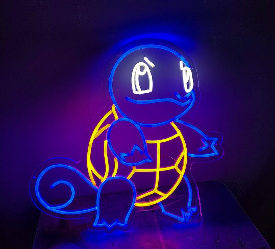 Squirtle Charizard Pikachu Bulbasaur Gengar Mew Led Neon Sign, Pokemon ...