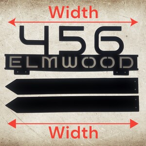 Personalized Metal Address Sign, Modern Address Sign With Stakes ...