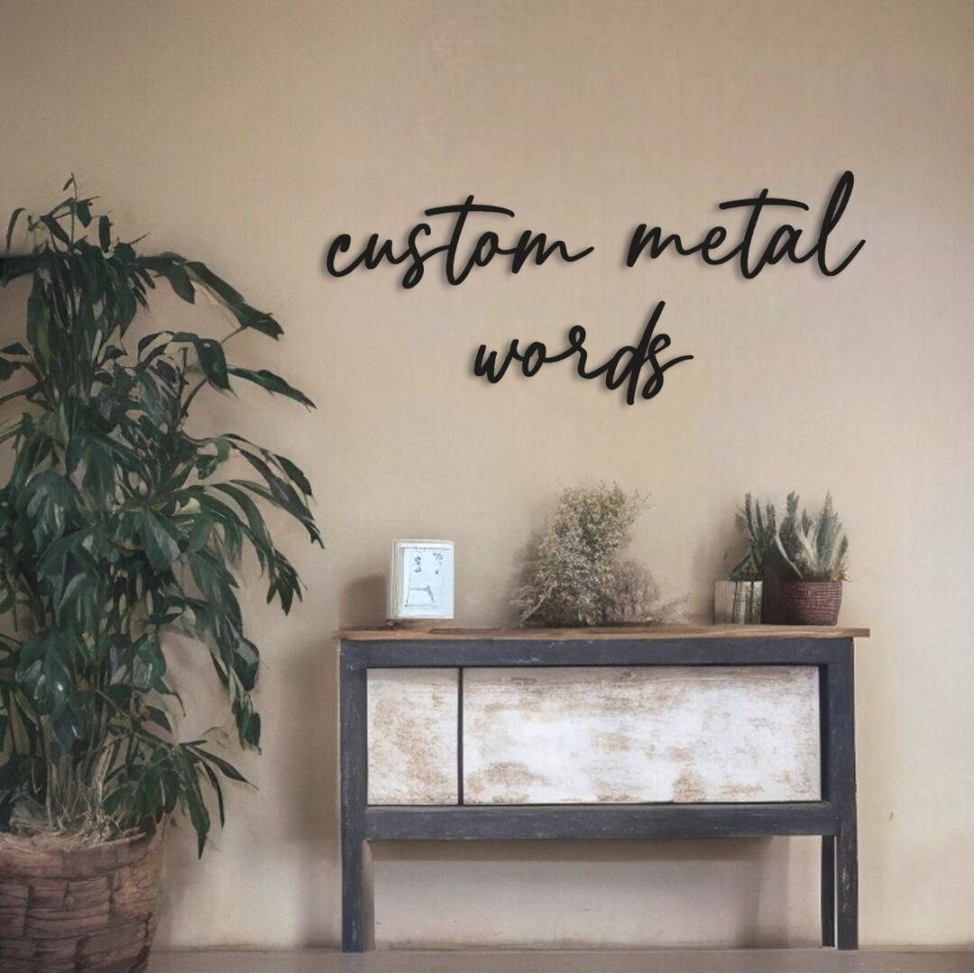 Custom Metal Words, Your Custom Text, Cursive Words for the Wall ...