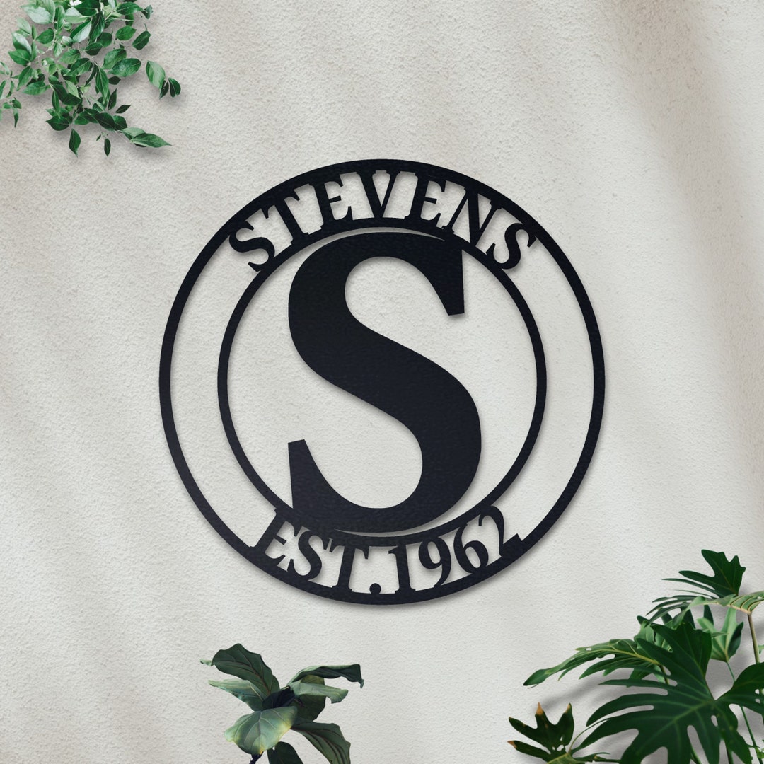 Custom Last Name Established Sign, Family Name Sign, Personalized Sign ...