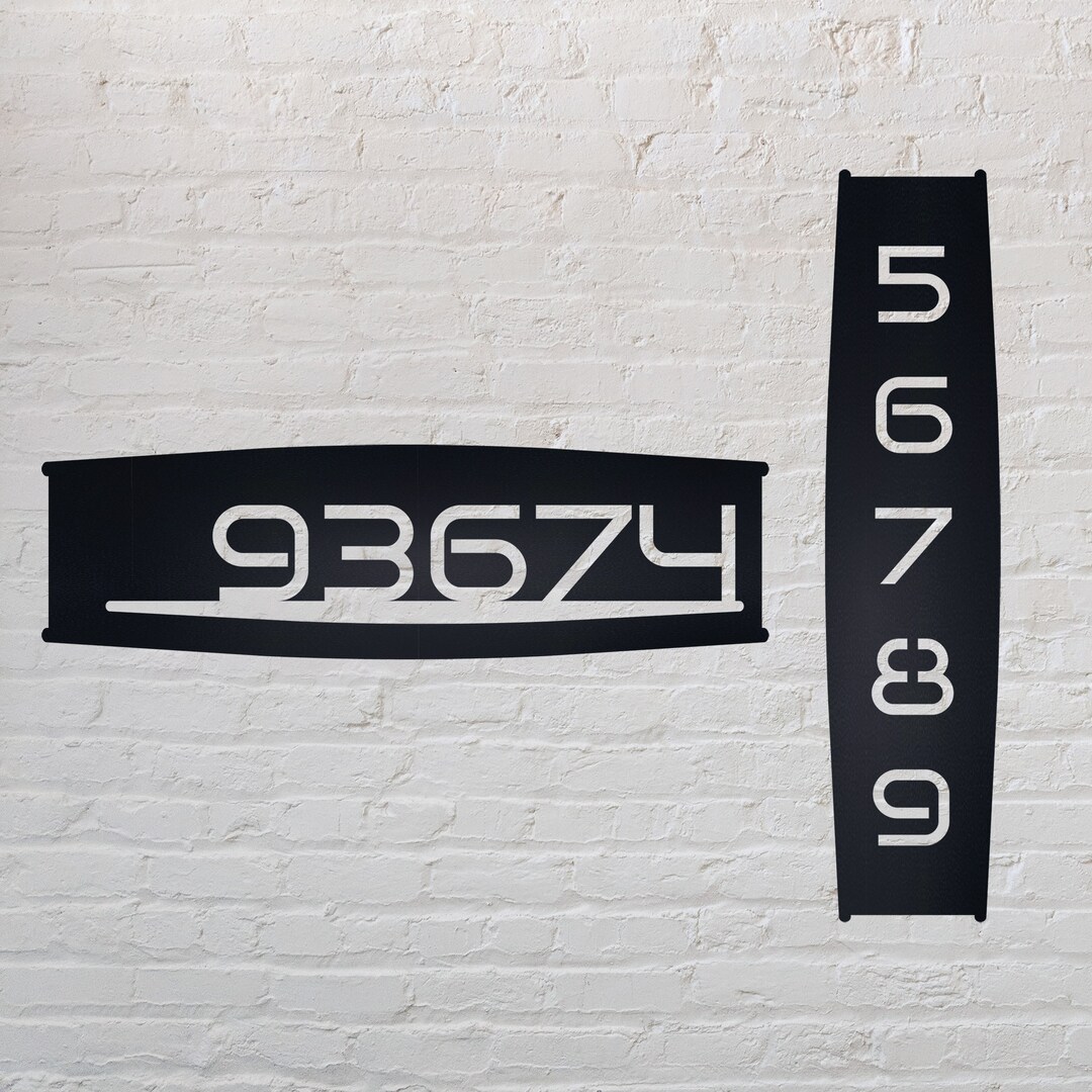 Metal House Numbers, Metal Address Sign, Veritical and Horizontal House ...