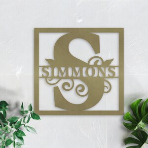 Personalized Metal Wall Art, Custom Metal Signs, Monogram Wall Decor ...