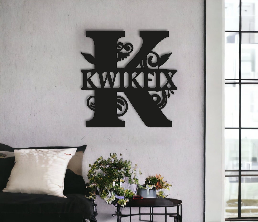 Custom Metal Name Sign, Personalized Family Initial, Wedding Gift - Etsy