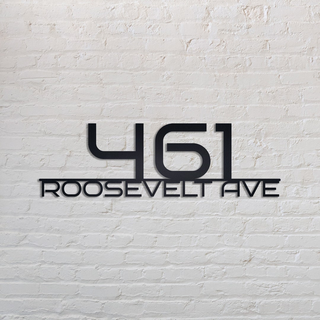 Custom Metal Address Sign for House, Metal House Number, Address Plaque ...