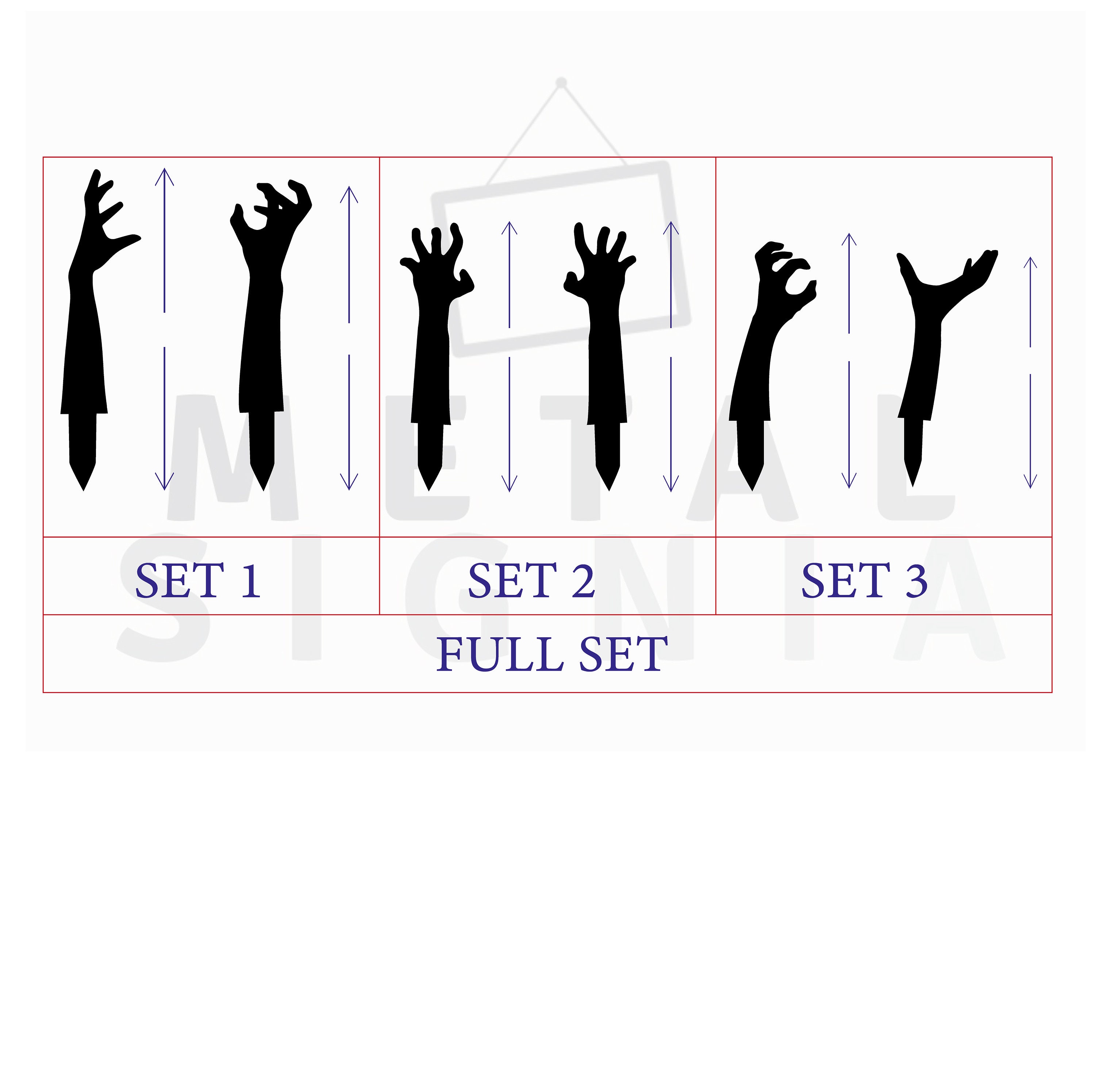 Zombie Hands Metal Decor Metal Halloween Yard Stakes - Etsy