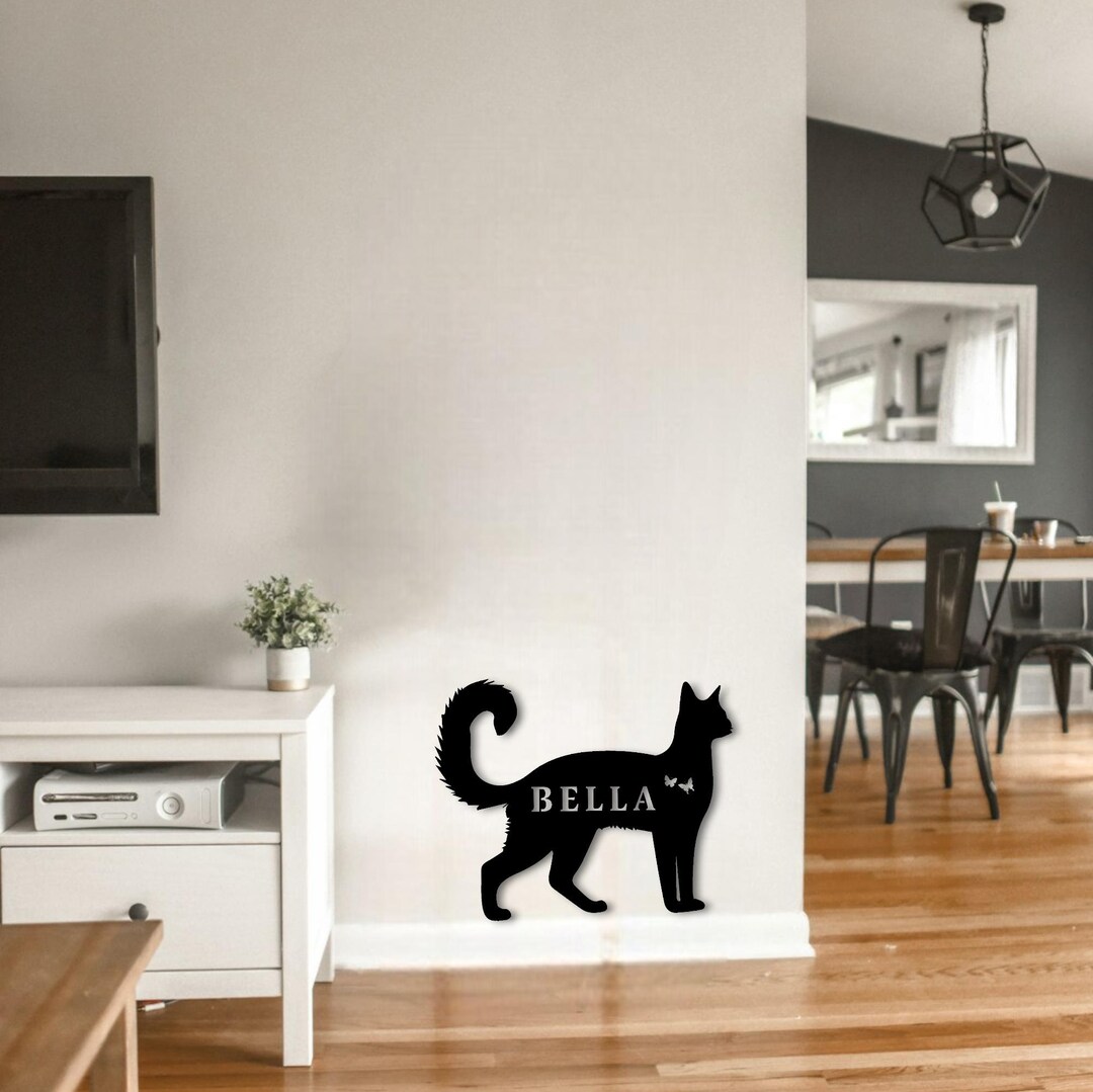 Custom Metal Cat Sign, Create Your Own Cat Sign, Color Options, Cat ...