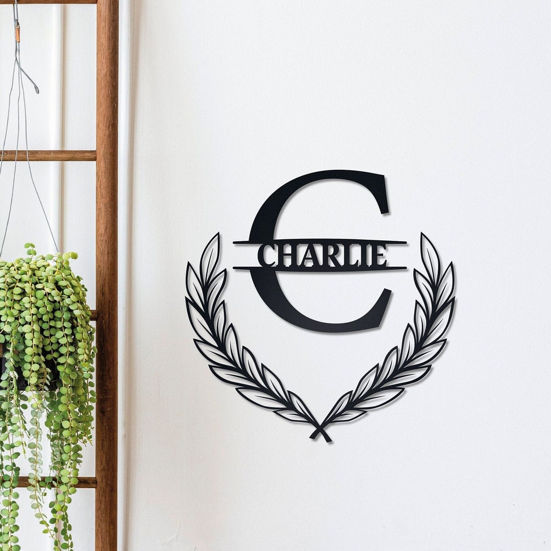 Personalized Family Name Metal Art, Metal Monogram Sign, Cut to Order ...
