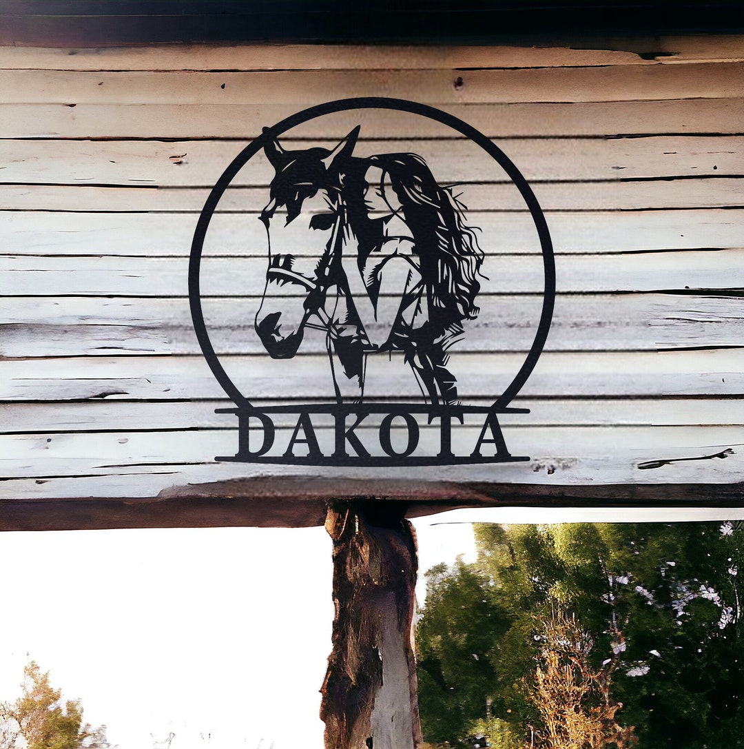 Custom Horse Metal Art,3 , Horse Sign , Cut to Order, Farmhouse Wall ...