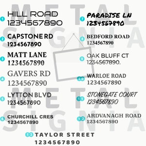 Custom Metal Address Sign With Stakes - Personalized Street Name Plaque ...