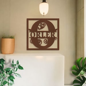 Personalized Metal Wall Art, Custom Metal Signs, Monogram Wall Decor ...