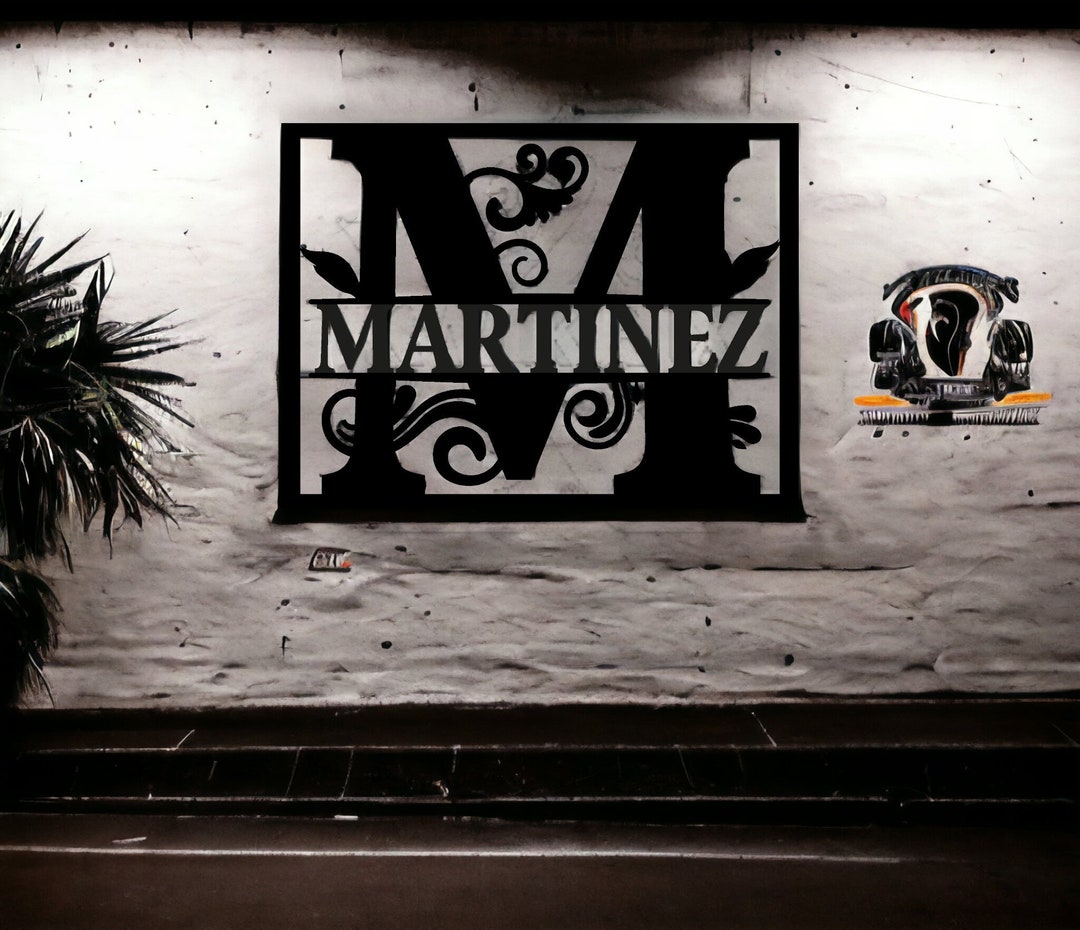 Custom Metal Name Sign, Personalized Metal Wall Art, Custom Family Name ...