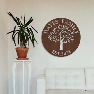 Custom Metal Tree of Life Wall Art, Personalized Family Tree Decor ...