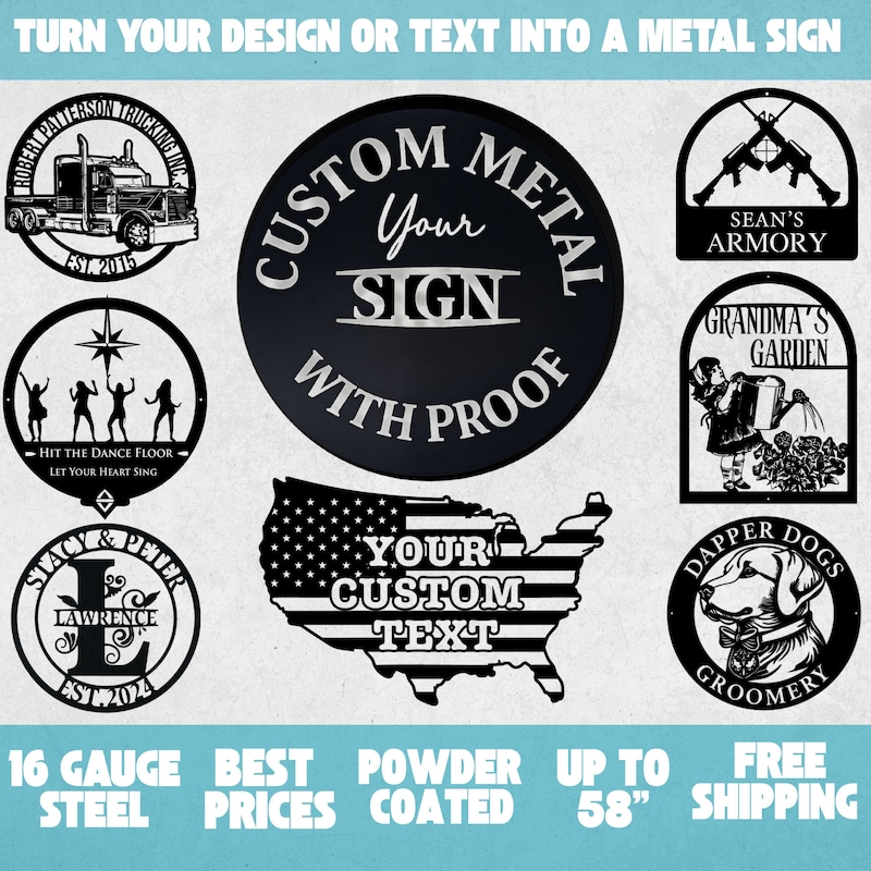 Outdoor Metal Print Signs - Etsy