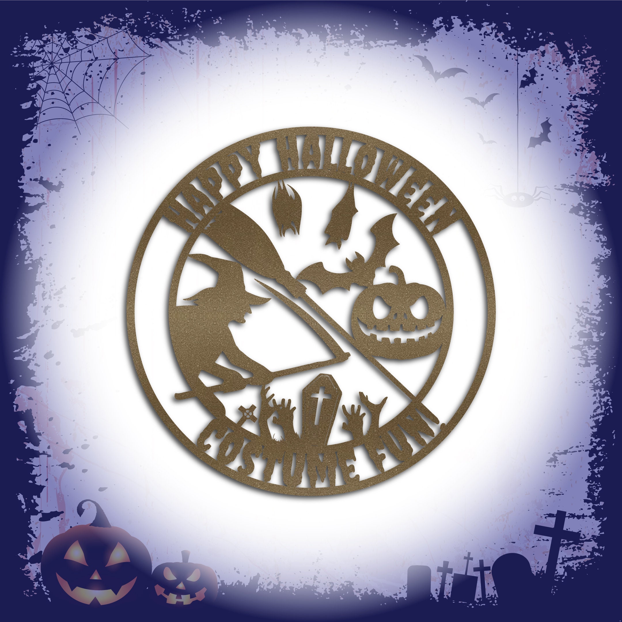 Custom Halloween Sign Metal Halloween Sign Personalized - Etsy