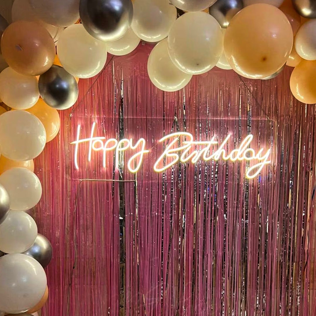 Happy Birthday Led Neon Sign, Birthday Decoration, Party Led Sign, Happy Birthday Yard Sign ...