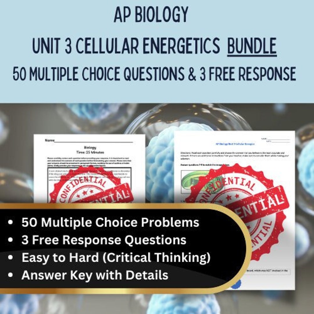 Comprehensive AP Biology Curriculum Unit 3 Cellular Energies Test Prep ...