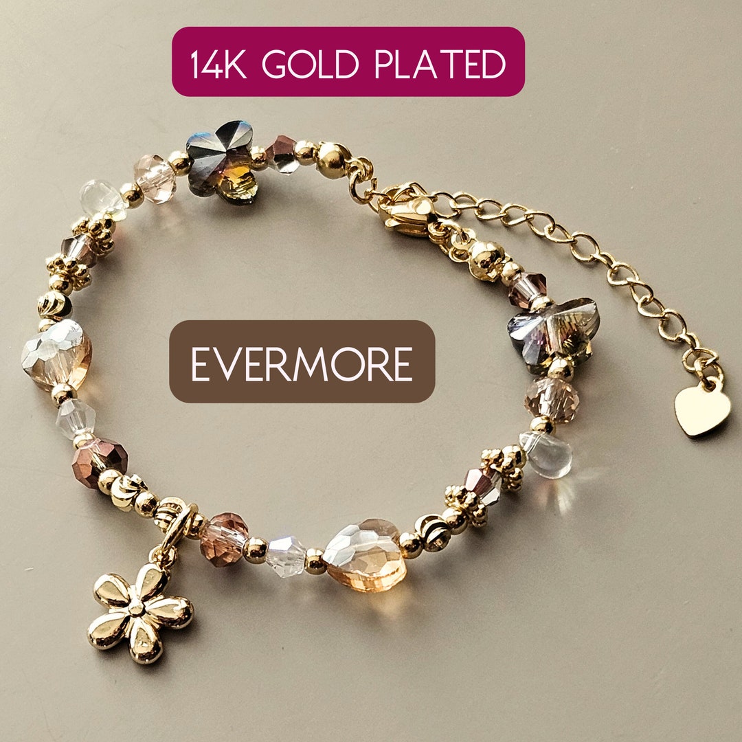 Taylor Ever Mores Friendship Bracelet in 14K Gold for Swifty Eras Tour ...