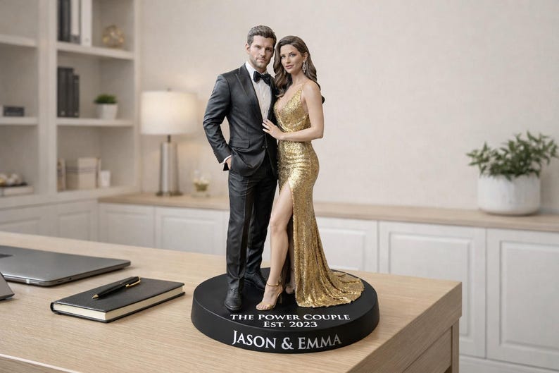Custom 3D Figures From Photo | Personalized Romantic Couple Sculpture ...