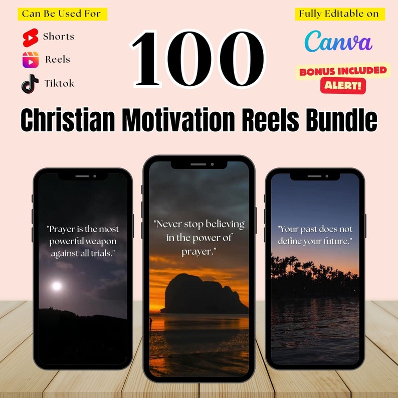 100 Christian Motivation Videos, for Instagram Reels, Tiktok, Shorts ...