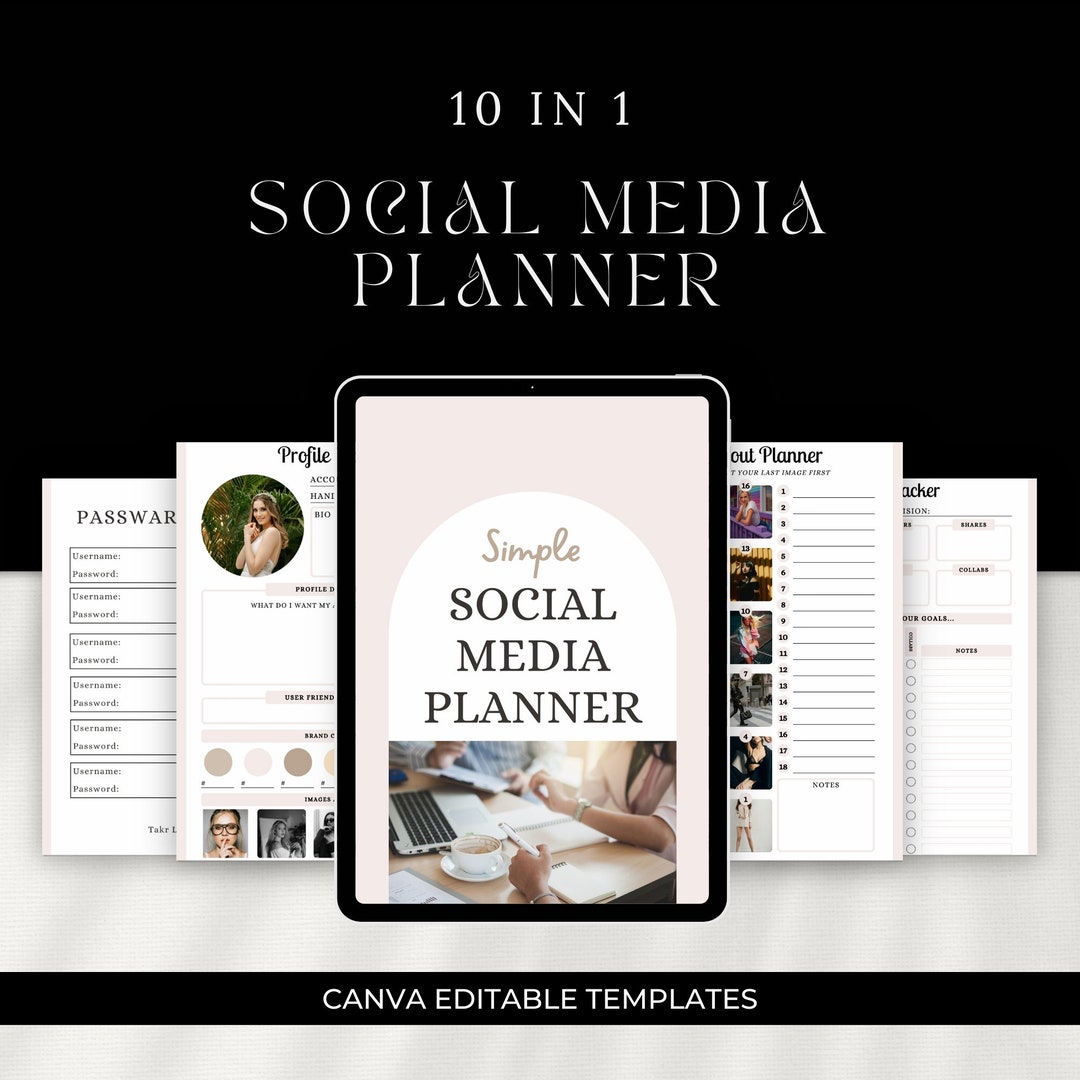 Ultimate Social Media Content Planner Printable, Instagram, Facebook ...