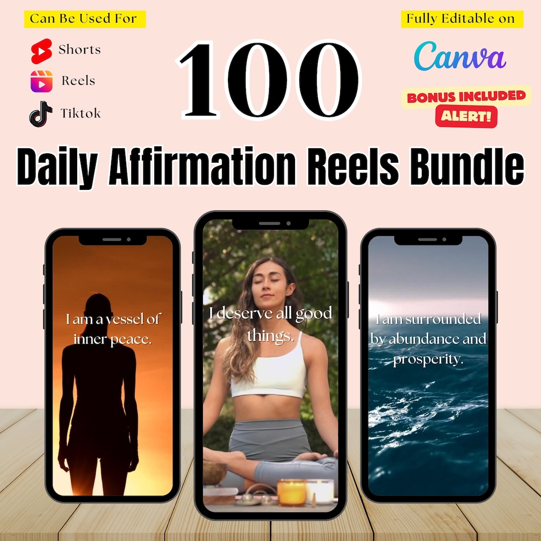 100 Daily Positive Affirmation Instagram Reels Videos ,inspirational ...