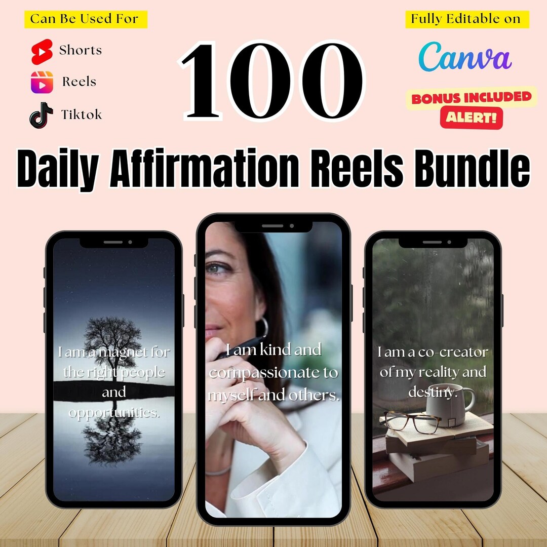 100 Daily Positive Affirmation Instagram Reels Videos , Inspirational ...